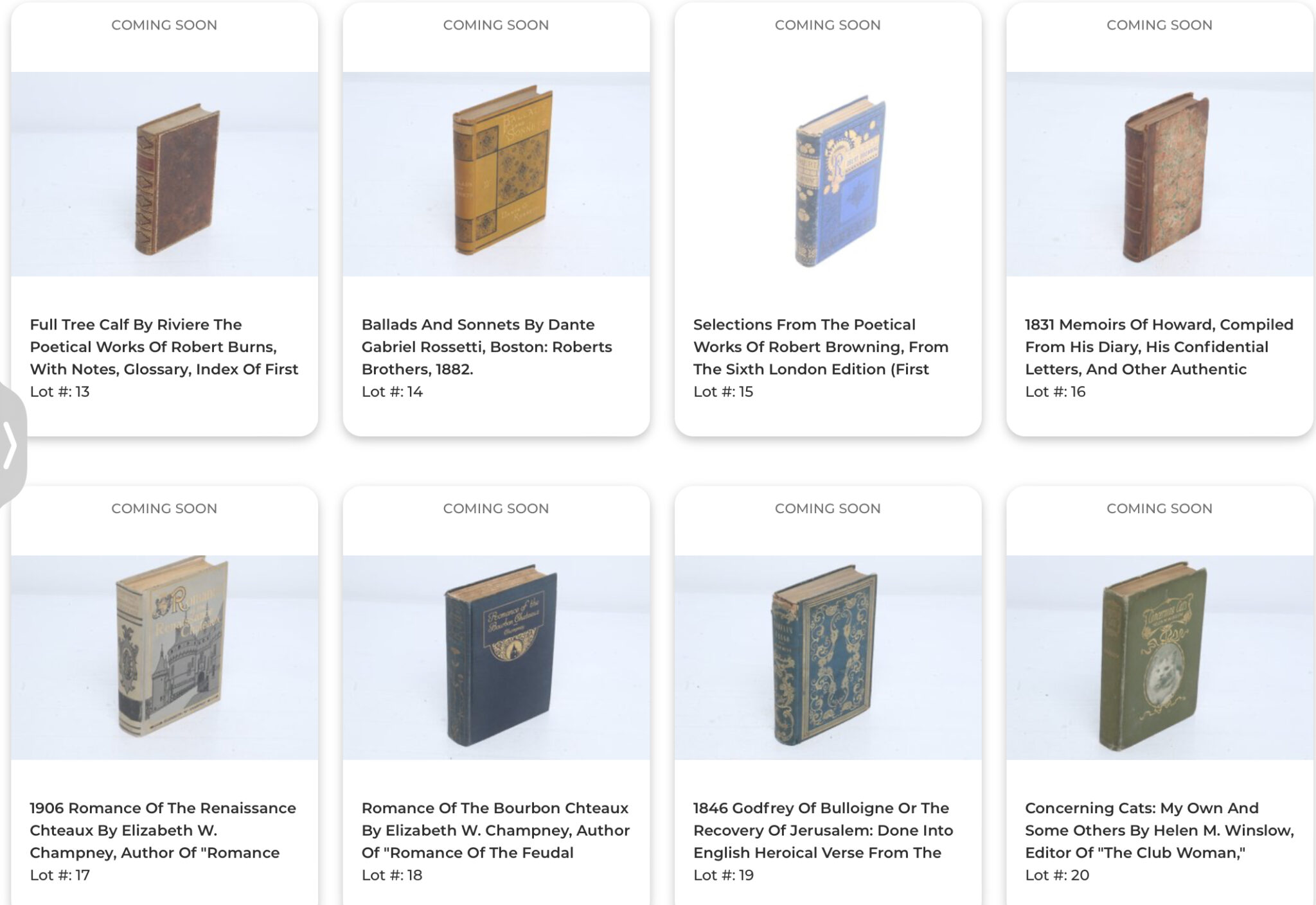 October 21st book auction, signed Chagall Rare Books, First Editions ...