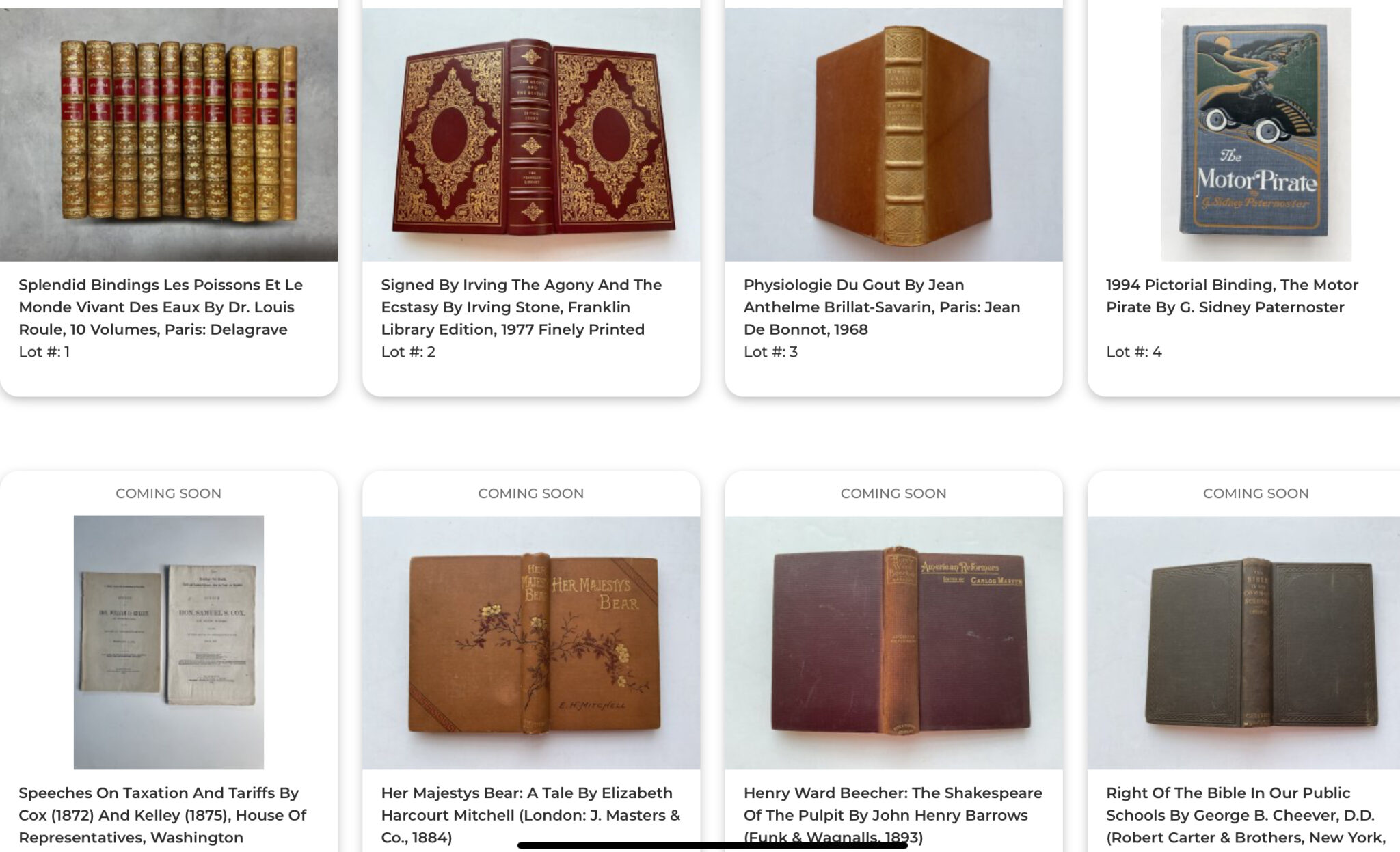 July 21 auction Rare Books & Historical Documents: Literary Treasures ...